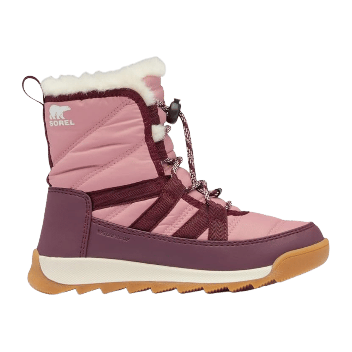 SOREL YOUTH WHITNEY II PLUS LACE WATERPROOF SNOW BOOTS - DAZED MAUVE ...